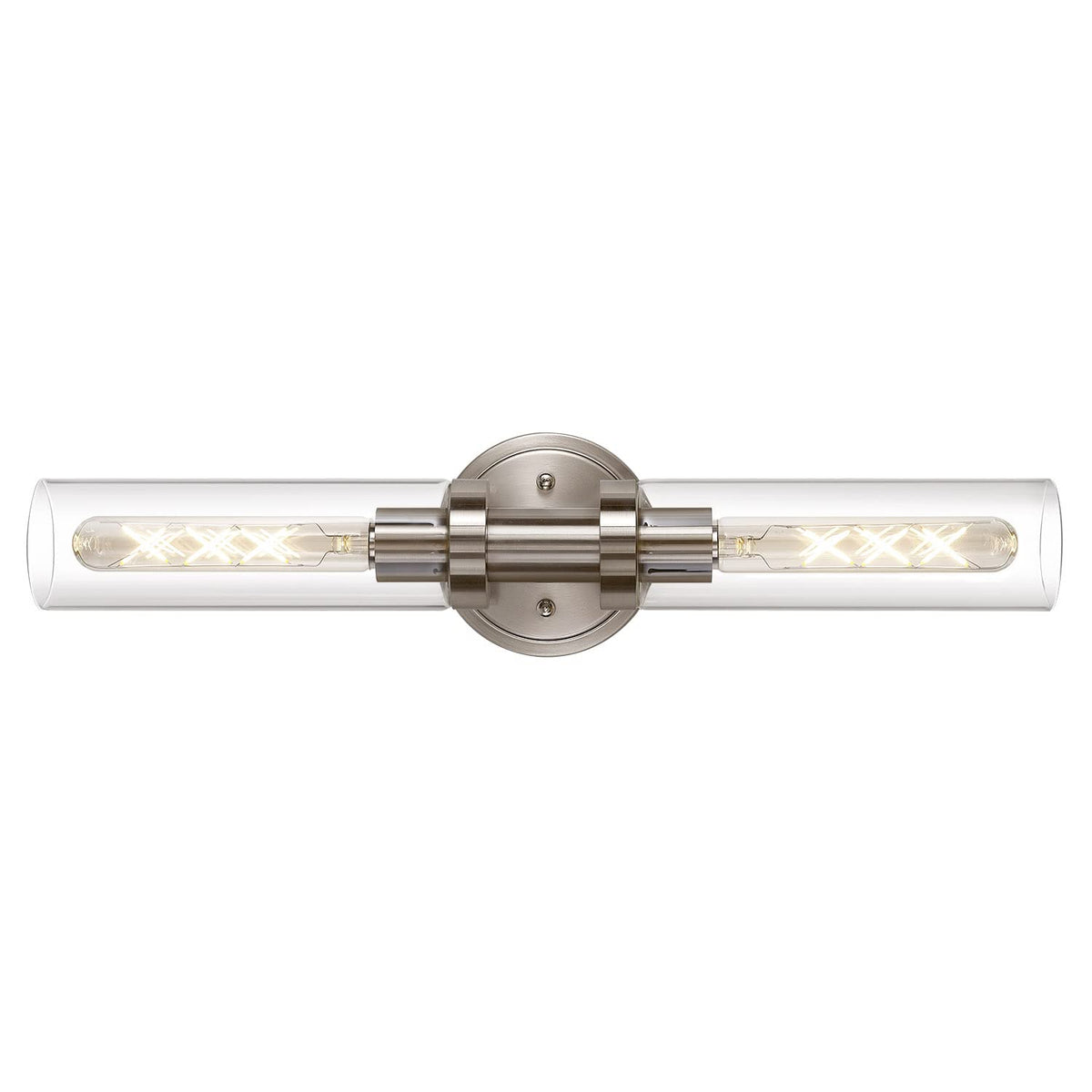 Upgrade your Bathroom with Sleek 2-Light Brushed Nickel Vanity Fixture